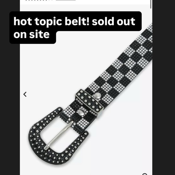 Hot Topic | Accessories | Hot Topic Black And White Checkered Belt ...